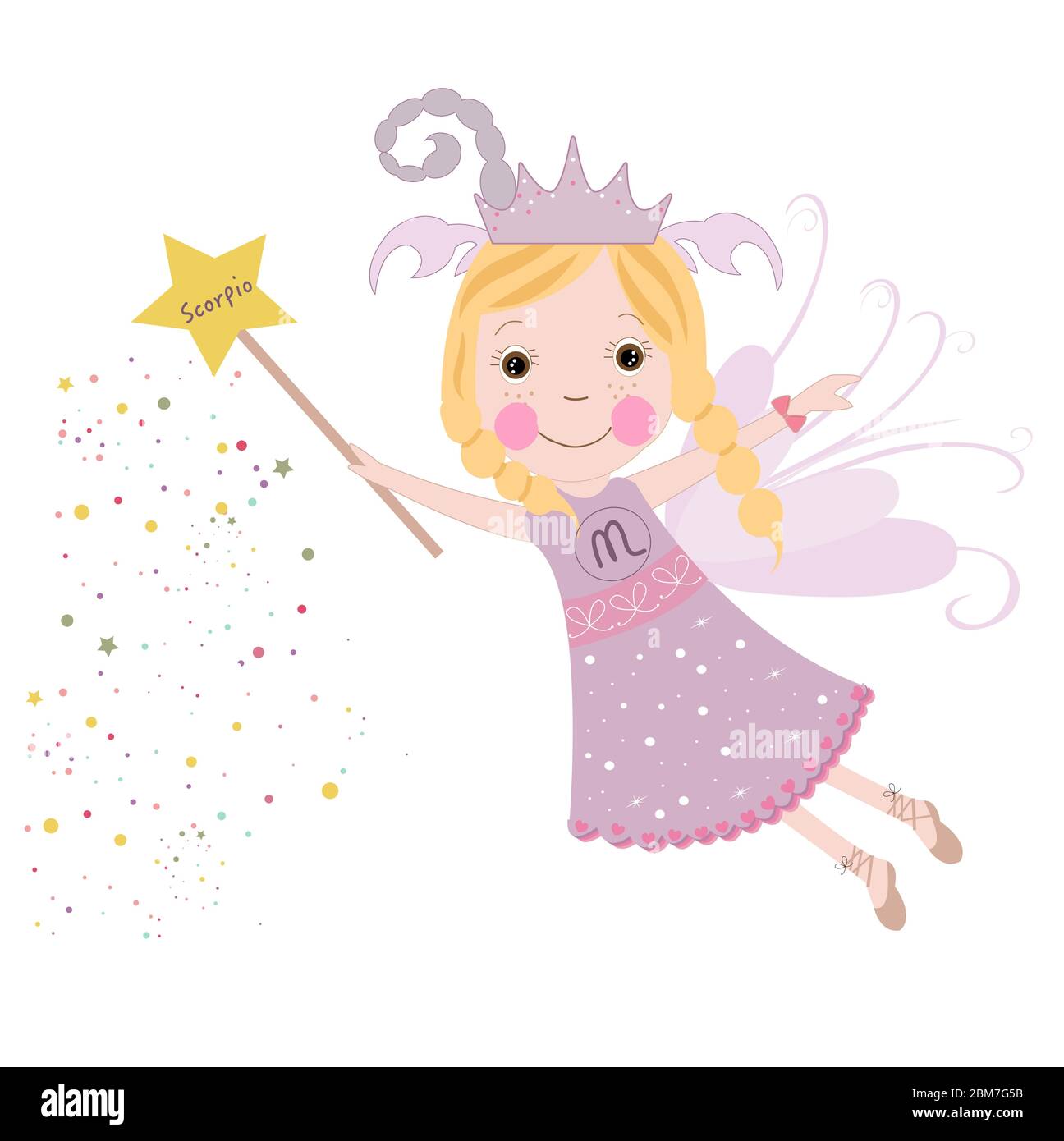 Scorpio zodiac sign astrological Cute fairytale vector Stock Vector ...