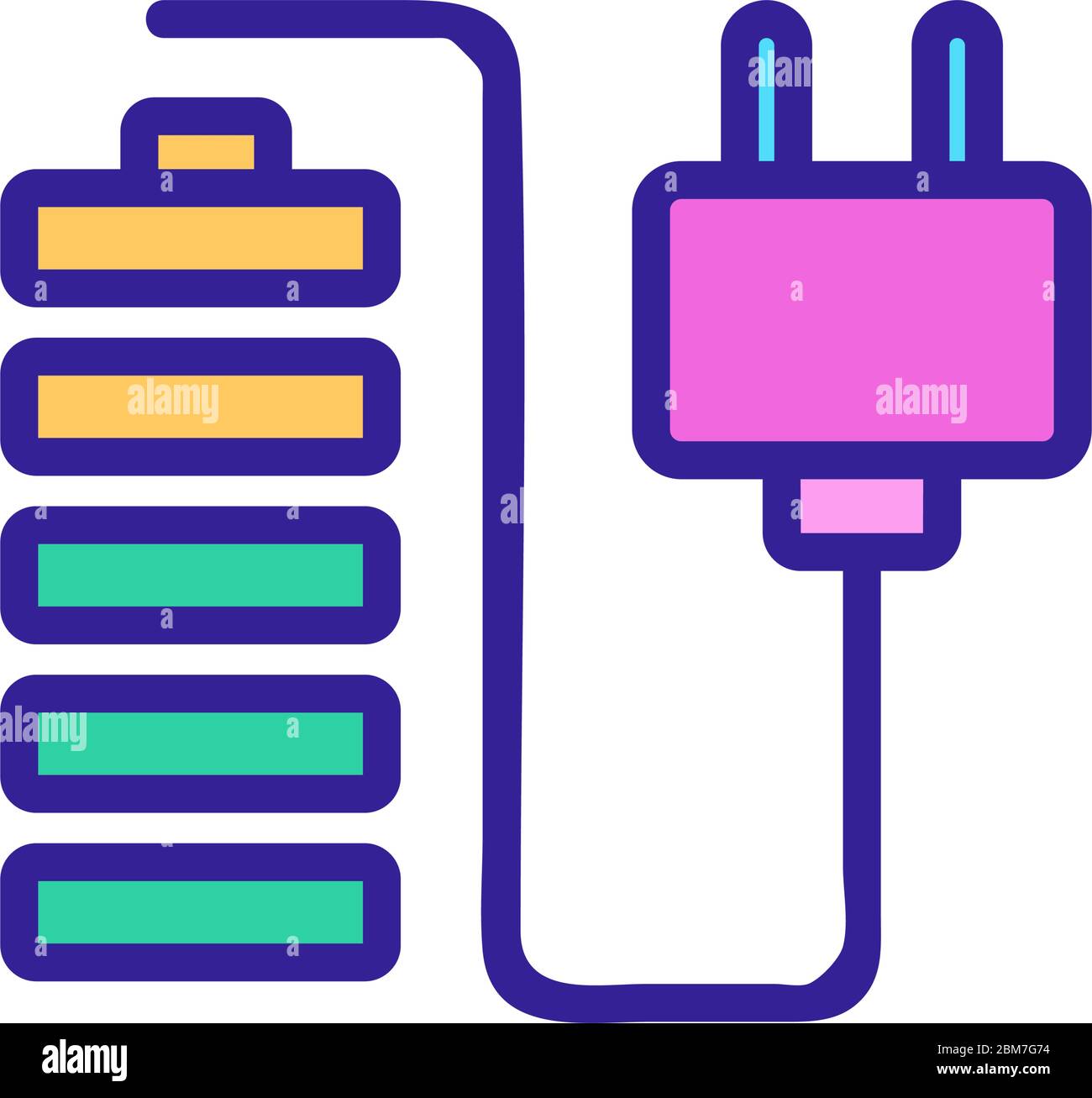 work charge in action icon vector outline illustration Stock Vector ...