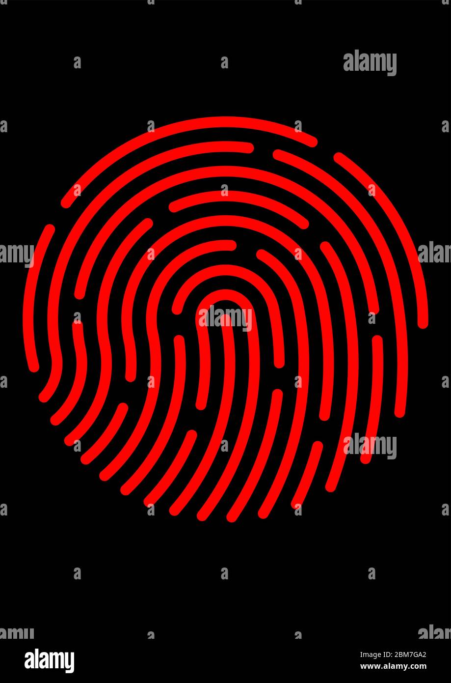 Biometric fingerprint for identification of a person Stock Vector Image ...