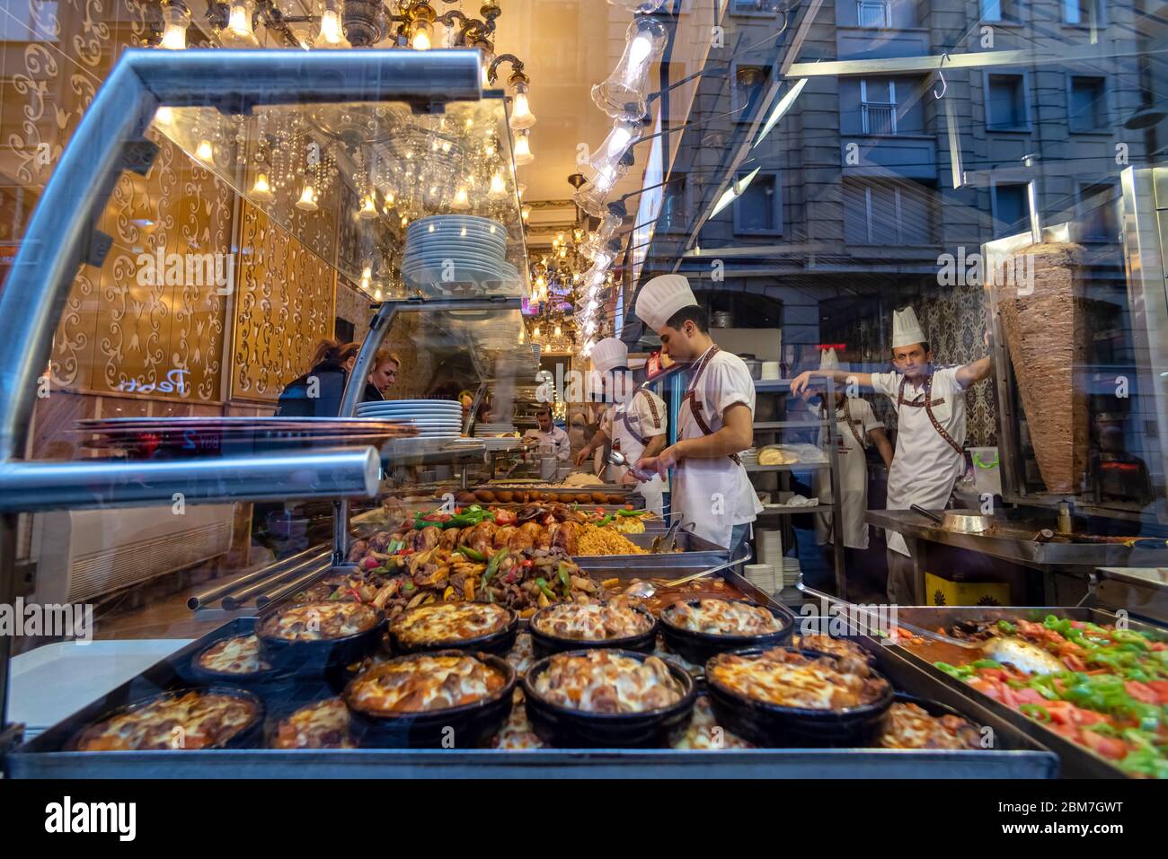 February 19, 2018: Storefront of a traditional Turkish restaurant in ...