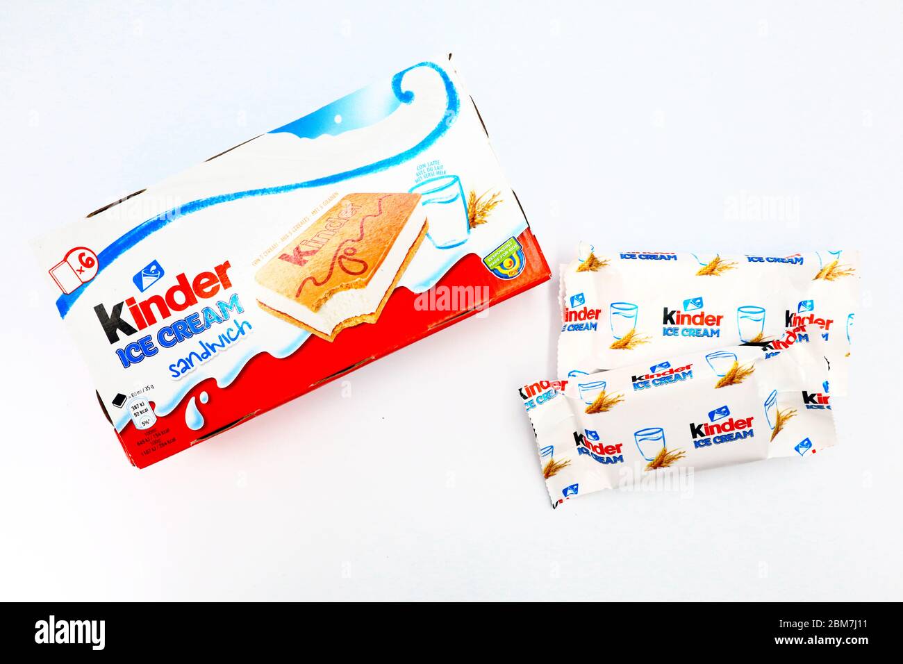 Kinder Sandwich Ice Cream. Kinder is a brand of food products of ...