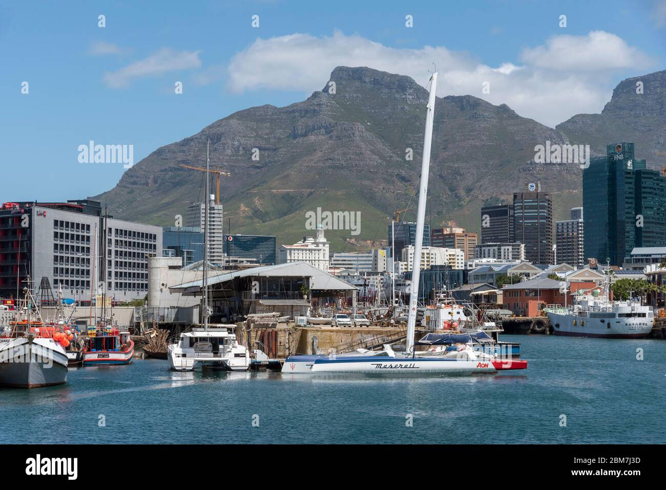 Cape Town, South Africa. 2019. The Alfred Basin area on the waterfront ...