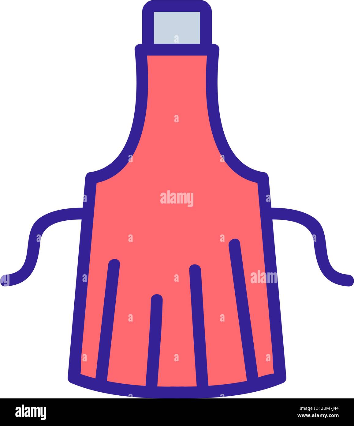 kitchen apron with two pockets icon vector outline illustration Stock ...