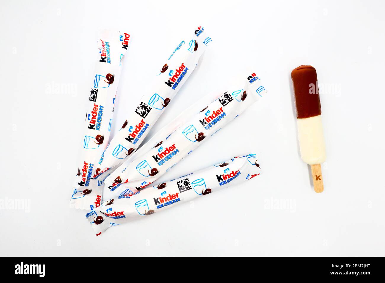 Kinder Stick Ice Cream. Kinder is a brand of food products of Ferrero ...