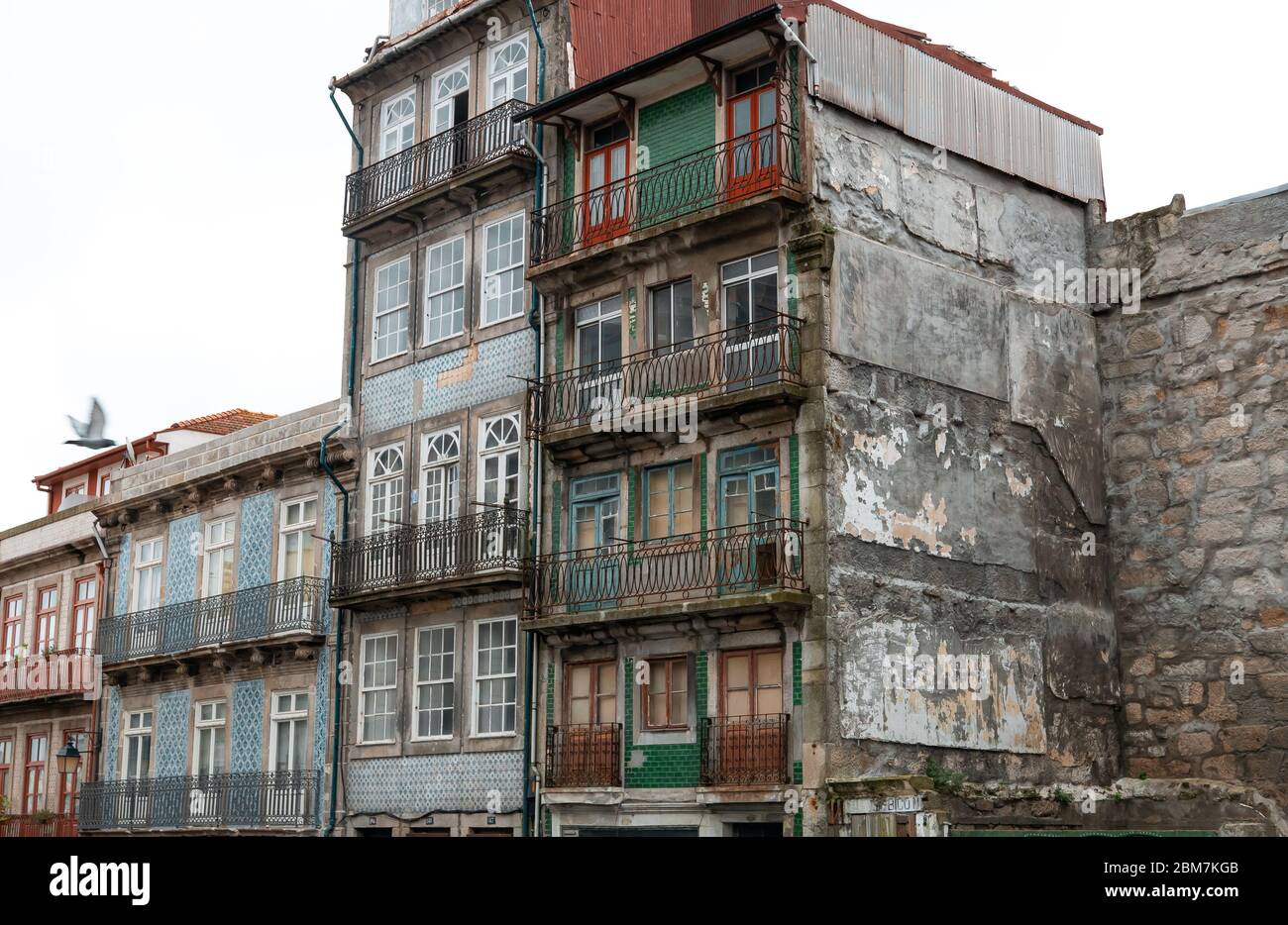 Old and colorful building facade in Porto, Portugal Stock Photo - Alamy