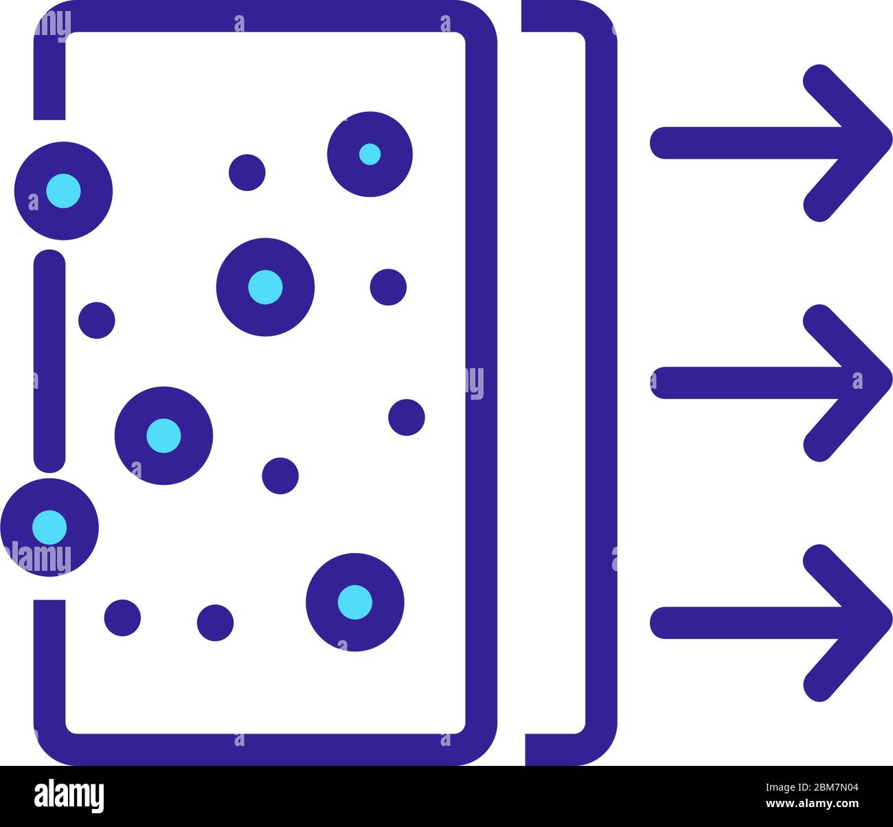 air outlet through filter plates icon vector outline illustration Stock ...