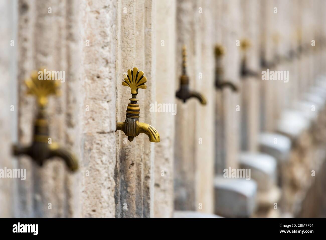 Ablution water tap in a mosque in Istanbul, Turkey Stock Photo - Alamy