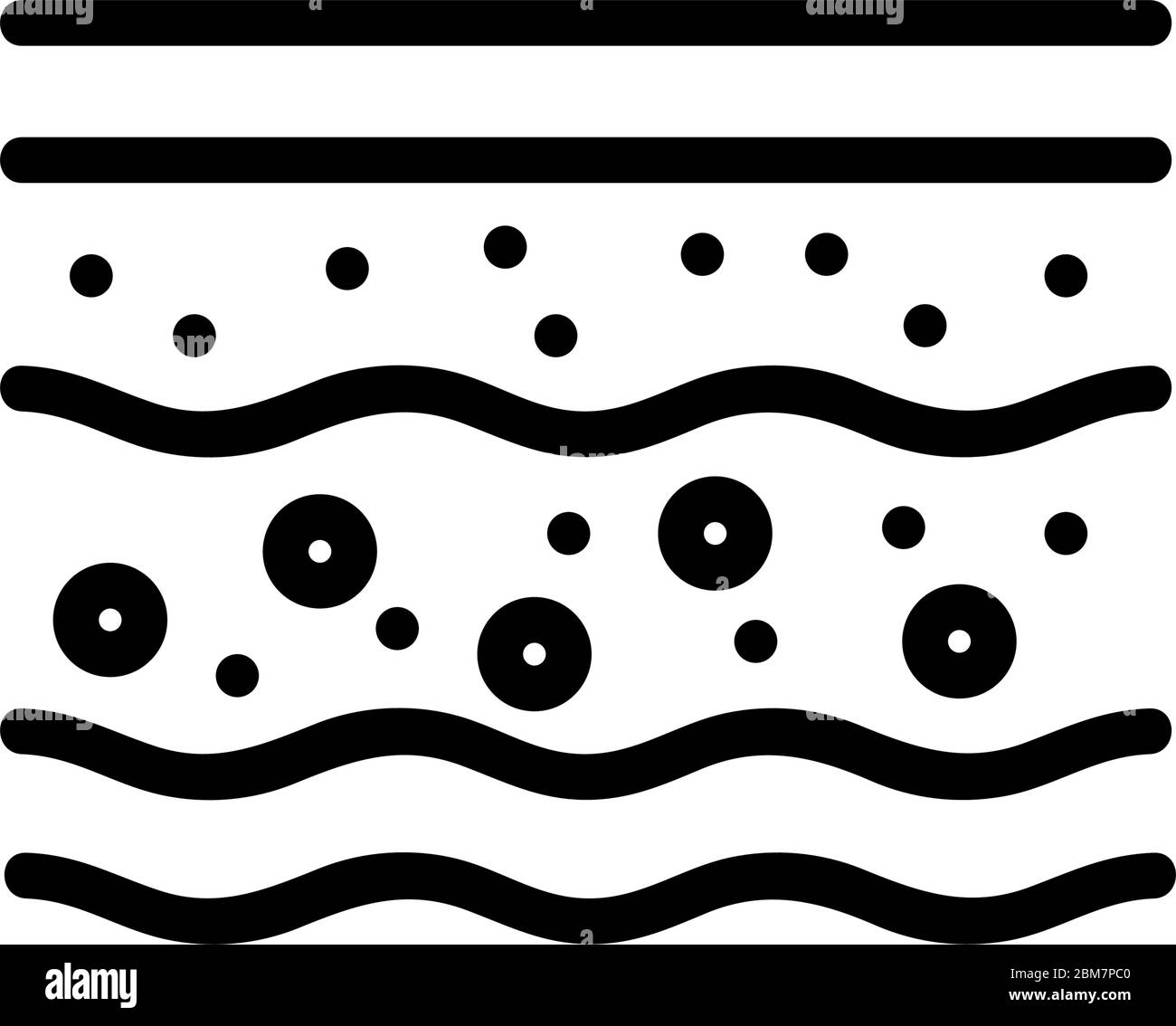 several layers of soil icon vector outline illustration Stock Vector ...