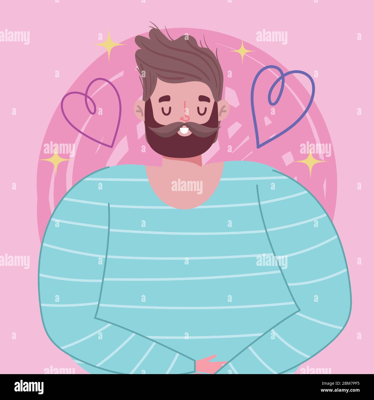 cartoon man character male portrait design vector illustration Stock ...