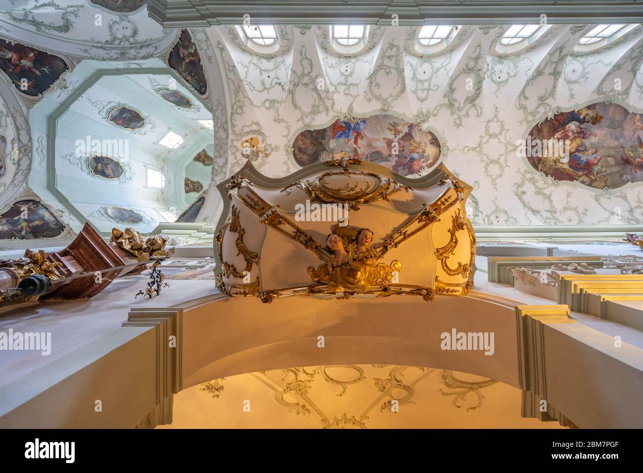 Feb 4, 2020 - Salzburg, Austria: Upward Ultrawide view of rococo floral ...