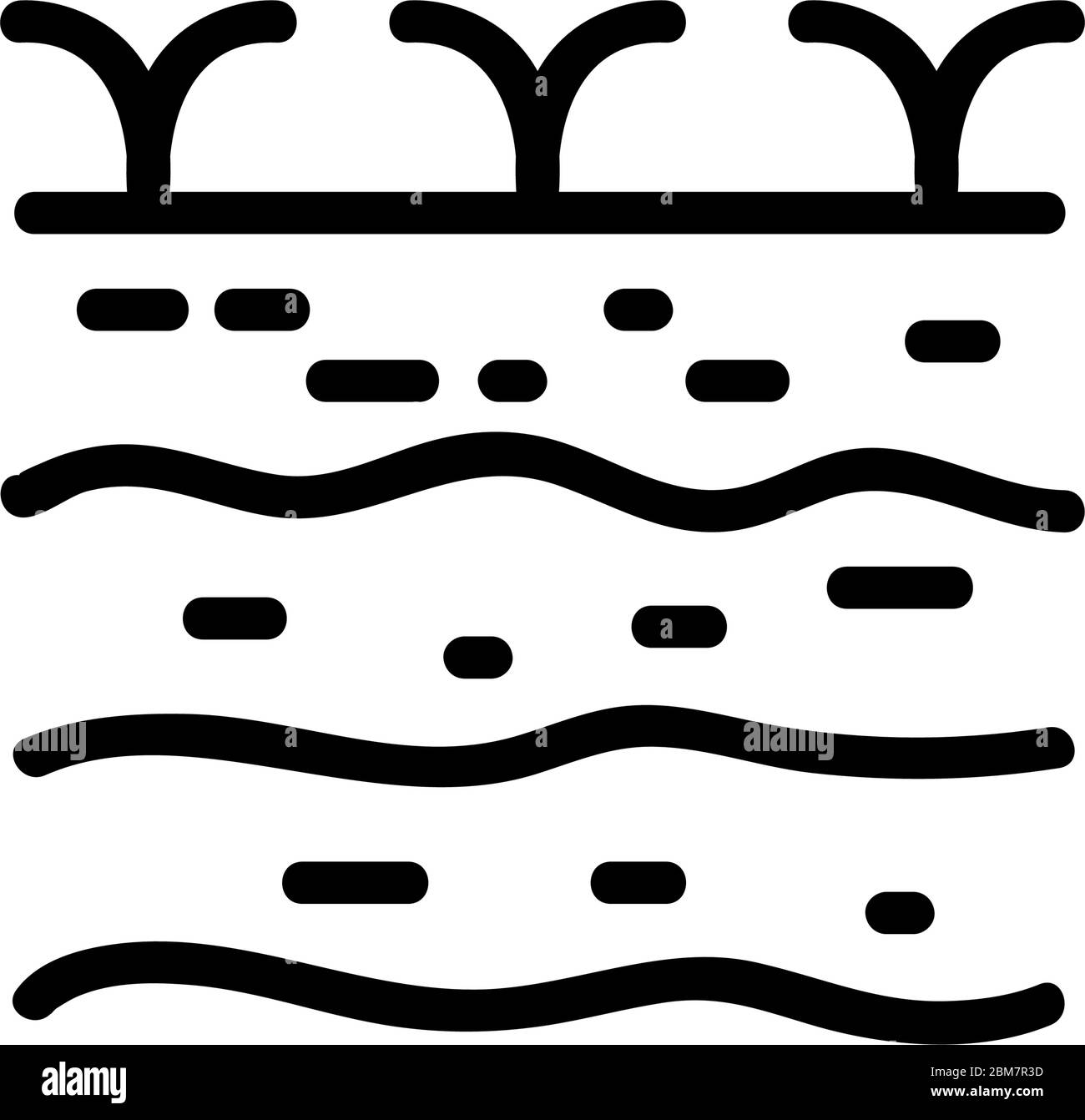 plants in soil icon vector outline illustration Stock Vector Image ...
