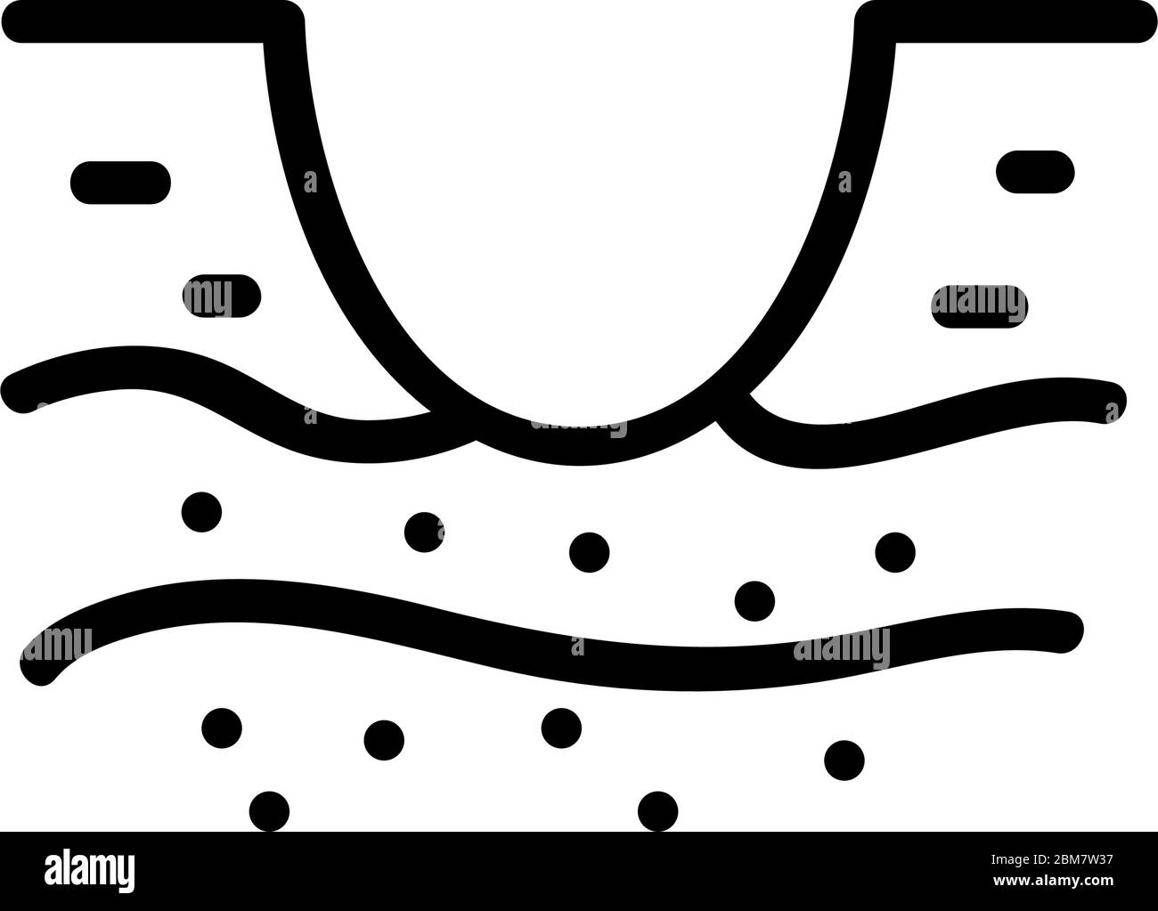 dug hole in ground icon vector outline illustration Stock Vector Image ...