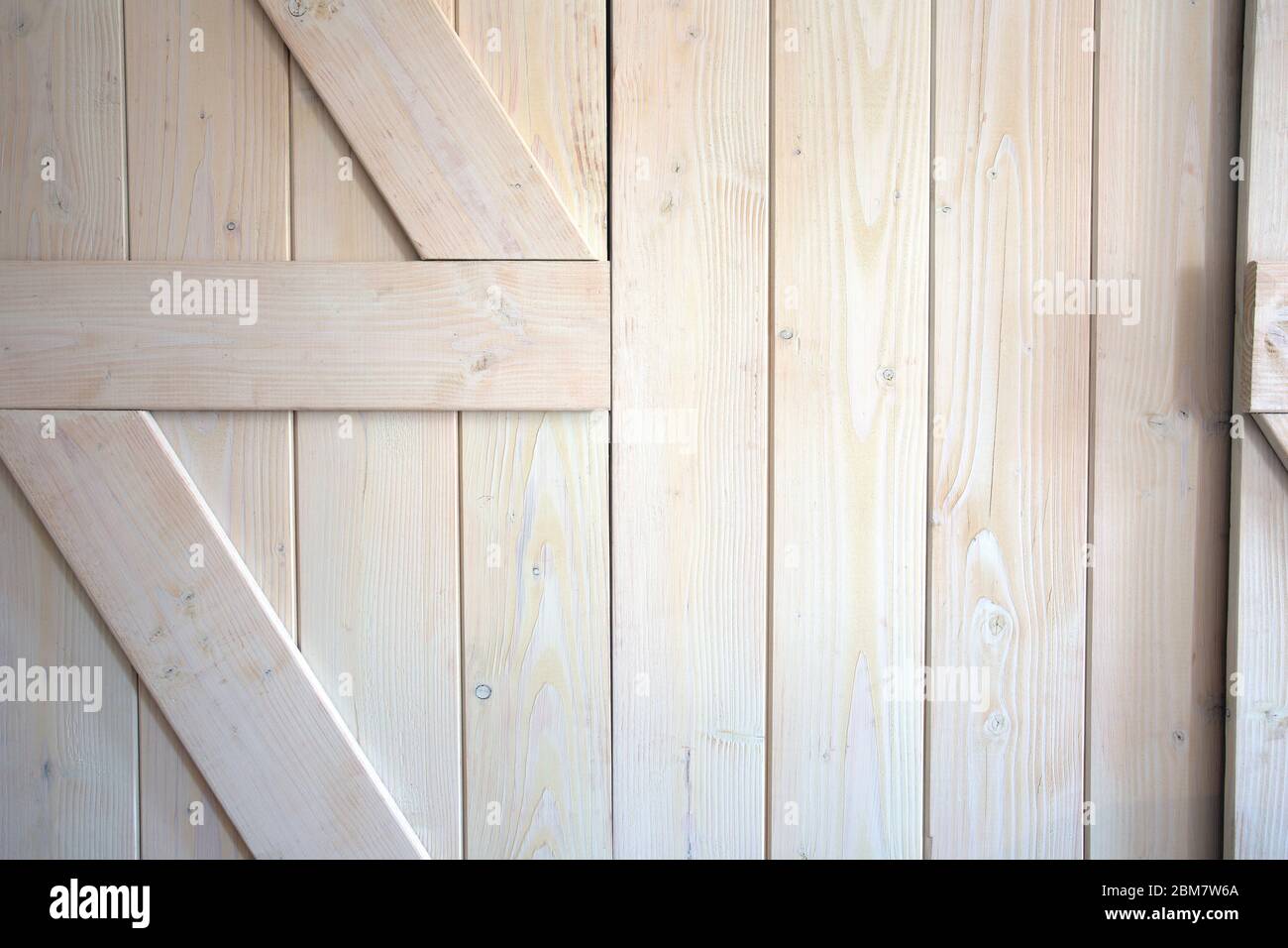 Light wood barn doors background texture modern interior close-up Stock ...
