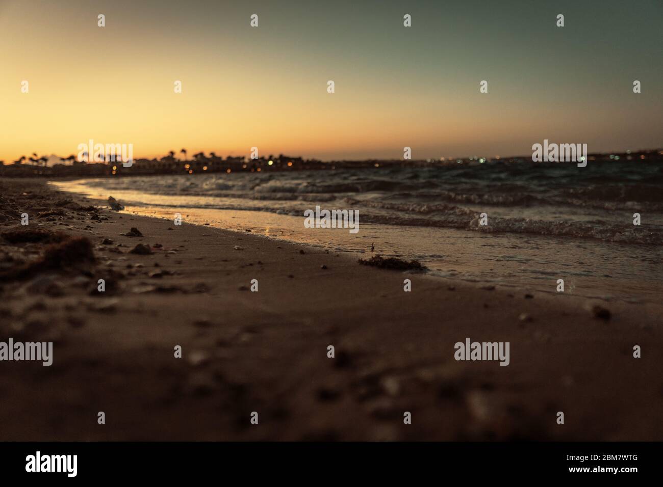 sunset on the beach in Hurghada Egypt Stock Photo - Alamy