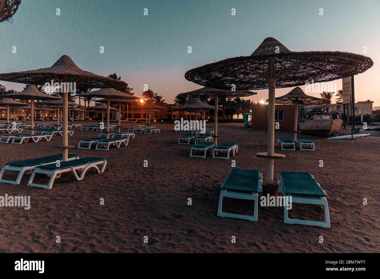 sunset on the beach in Hurghada Egypt Stock Photo - Alamy