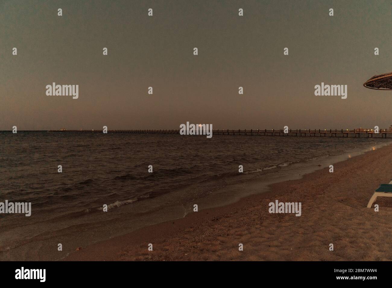 sunset on the beach in Hurghada Egypt Stock Photo - Alamy