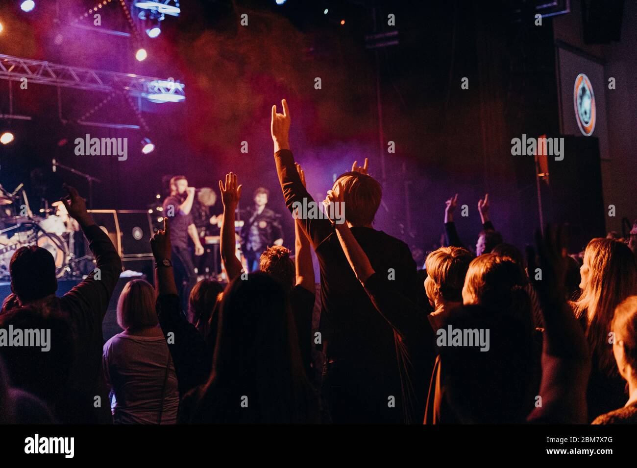 party crowd at a concert Stock Photo - Alamy