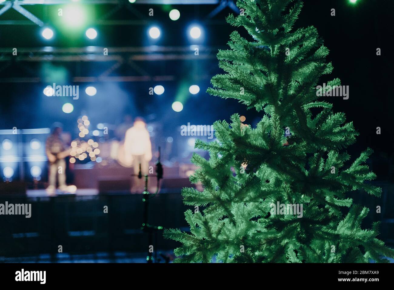 christmas tree in concert hall Stock Photo - Alamy