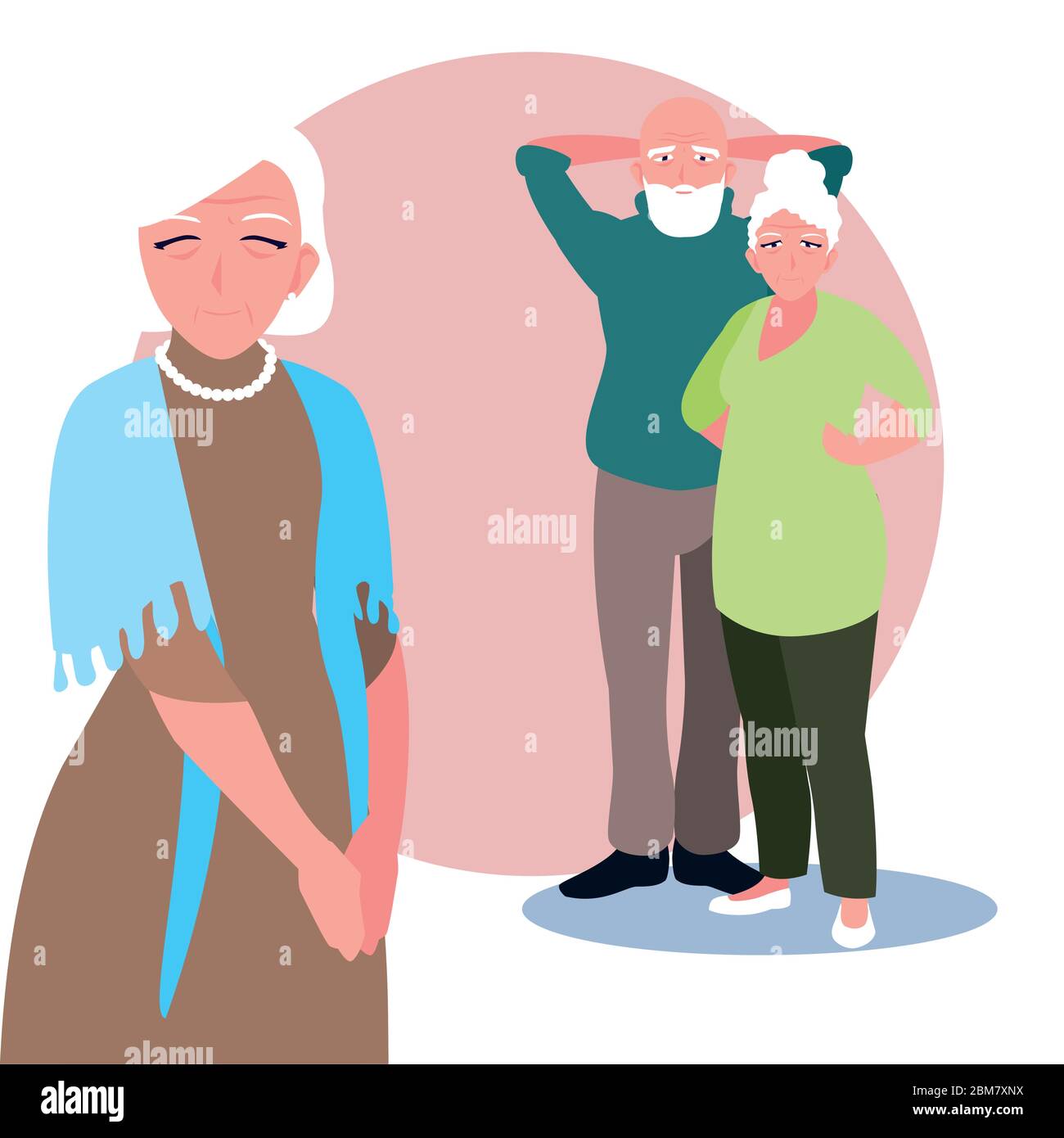 old people sharing at home vector illustration design Stock Vector ...