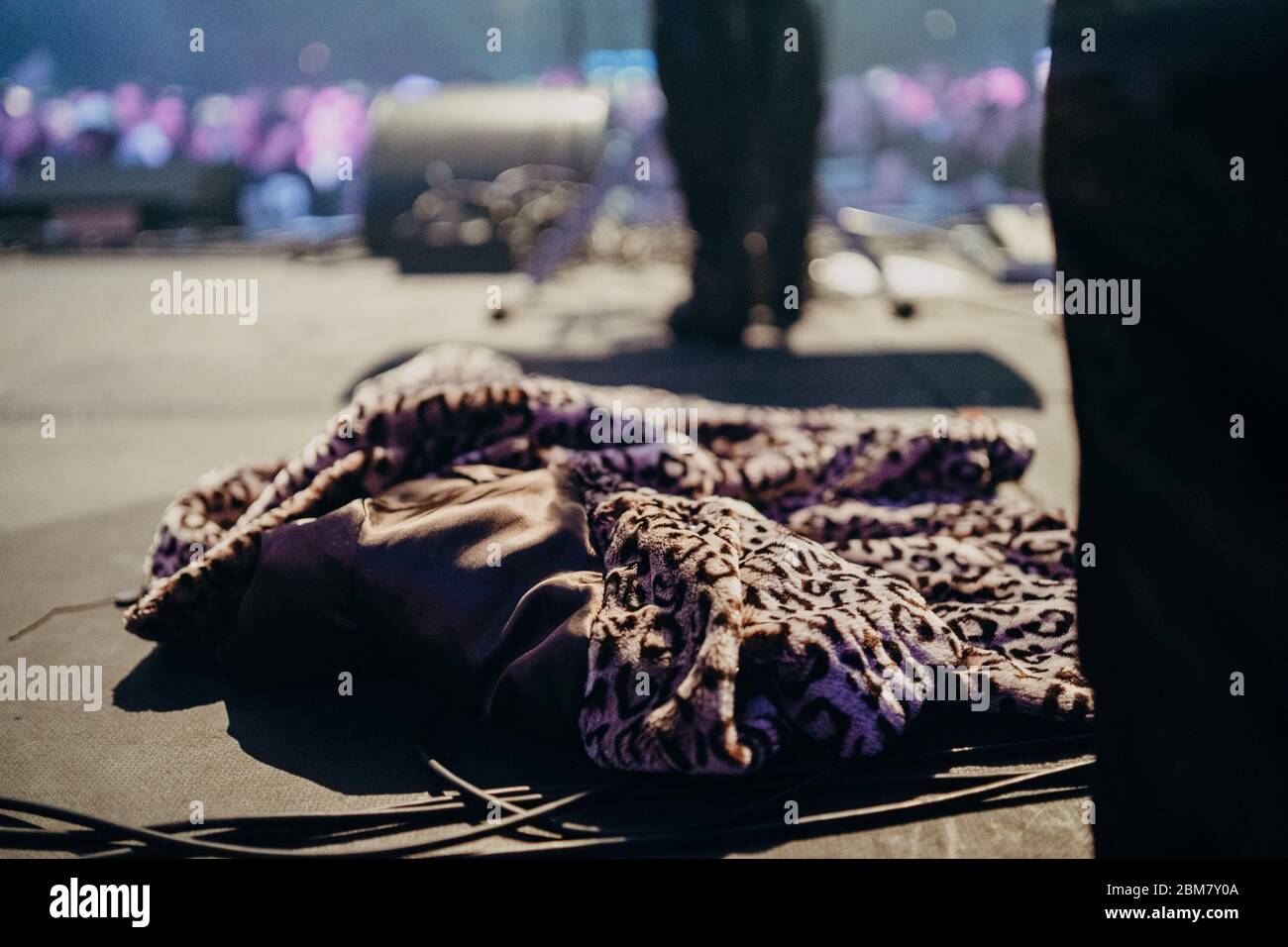Glamorous fur coat takes center stage at a luxurious concert ...