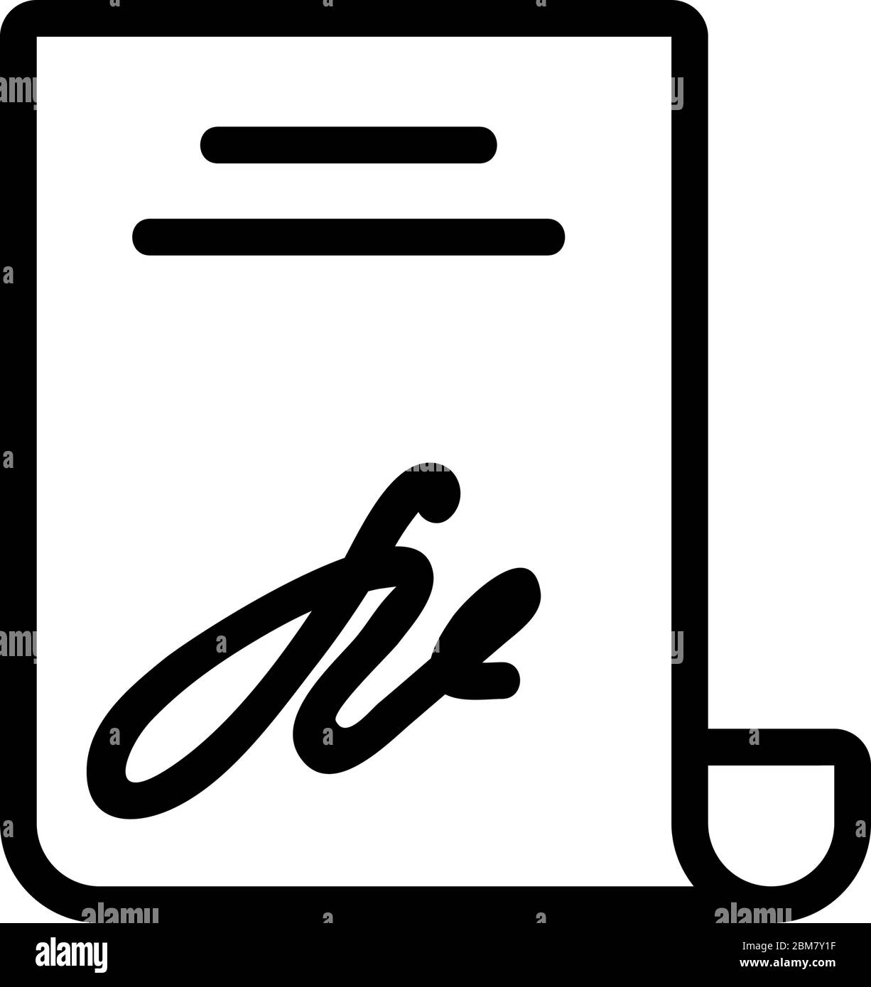 paper with personal signature icon vector Stock Vector Image & Art - Alamy