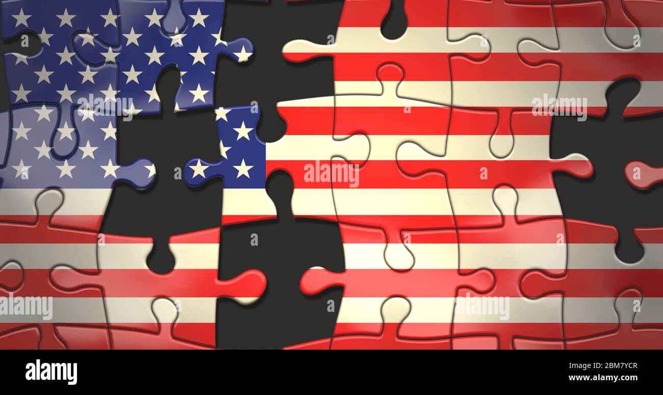 American flag puzzle hi-res stock photography and images - Alamy