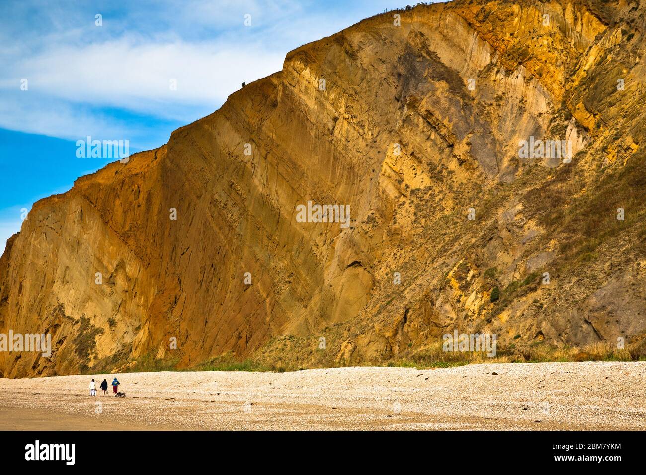 Large scale stratification of sandstone cliffs on the Isle of Wight ...