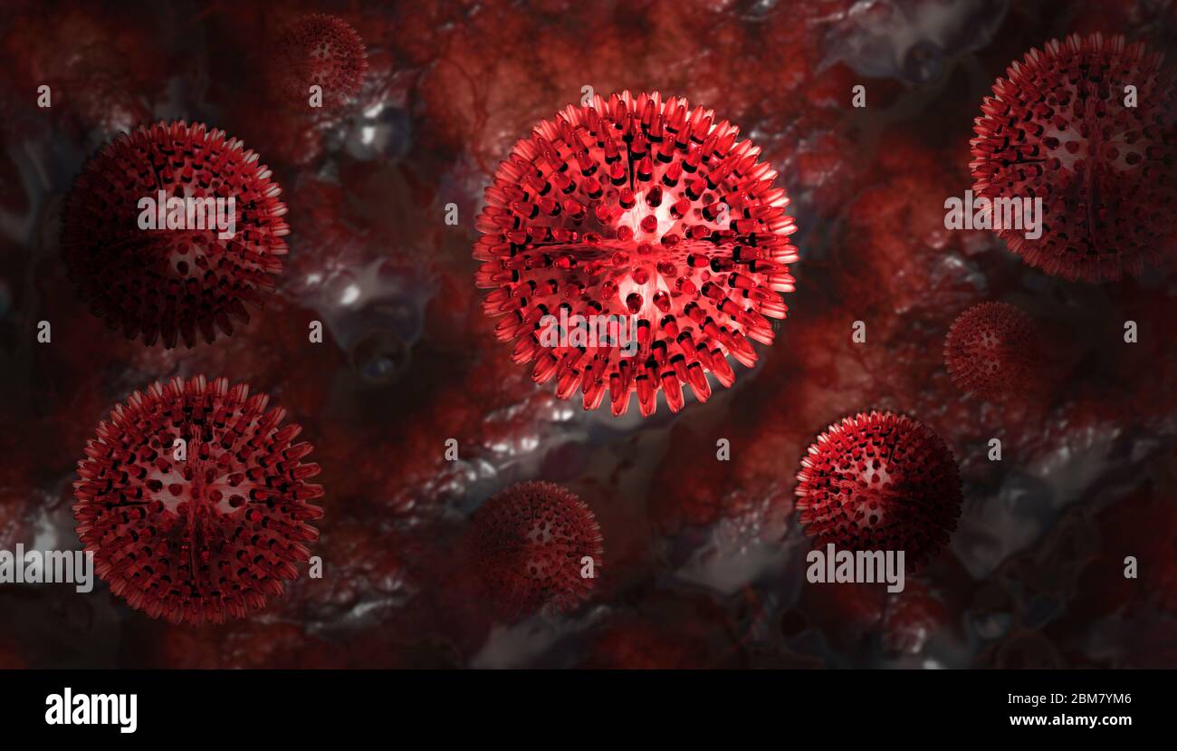 red corona covid-19 virus cells Stock Photo - Alamy
