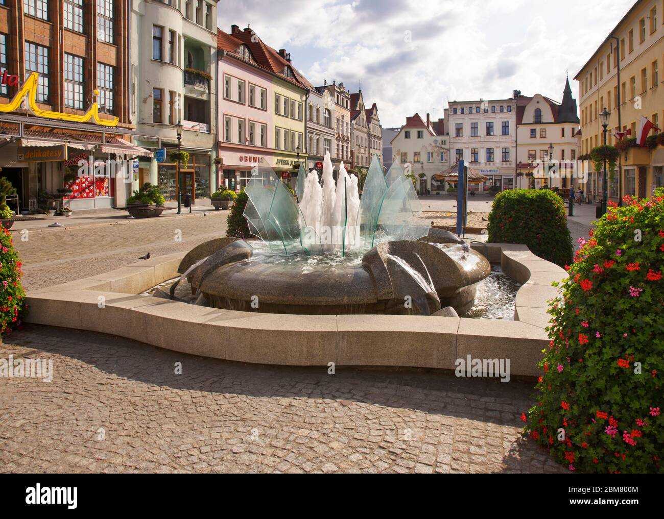 Market square in Zary. Poland Stock Photo - Alamy