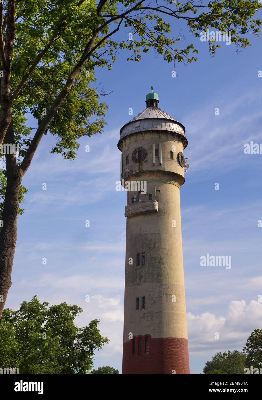Old water tower in Zary. Poland Stock Photo - Alamy