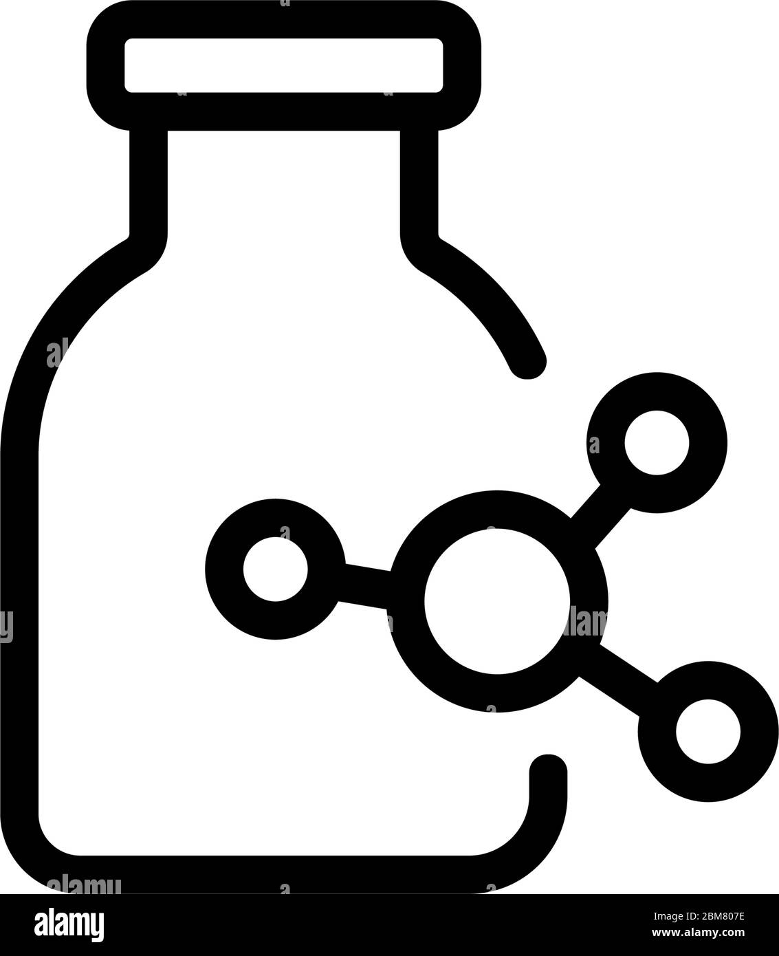 molecular composition of serum icon vector outline illustration Stock ...