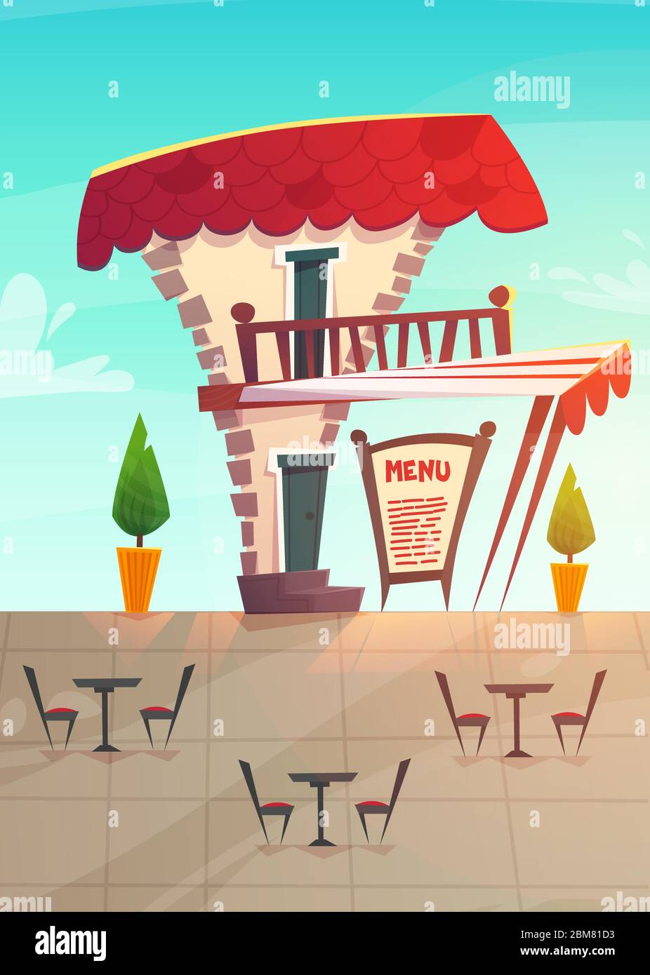 cafe restaurant or shop cartoon style medieval roof tavern with white ...