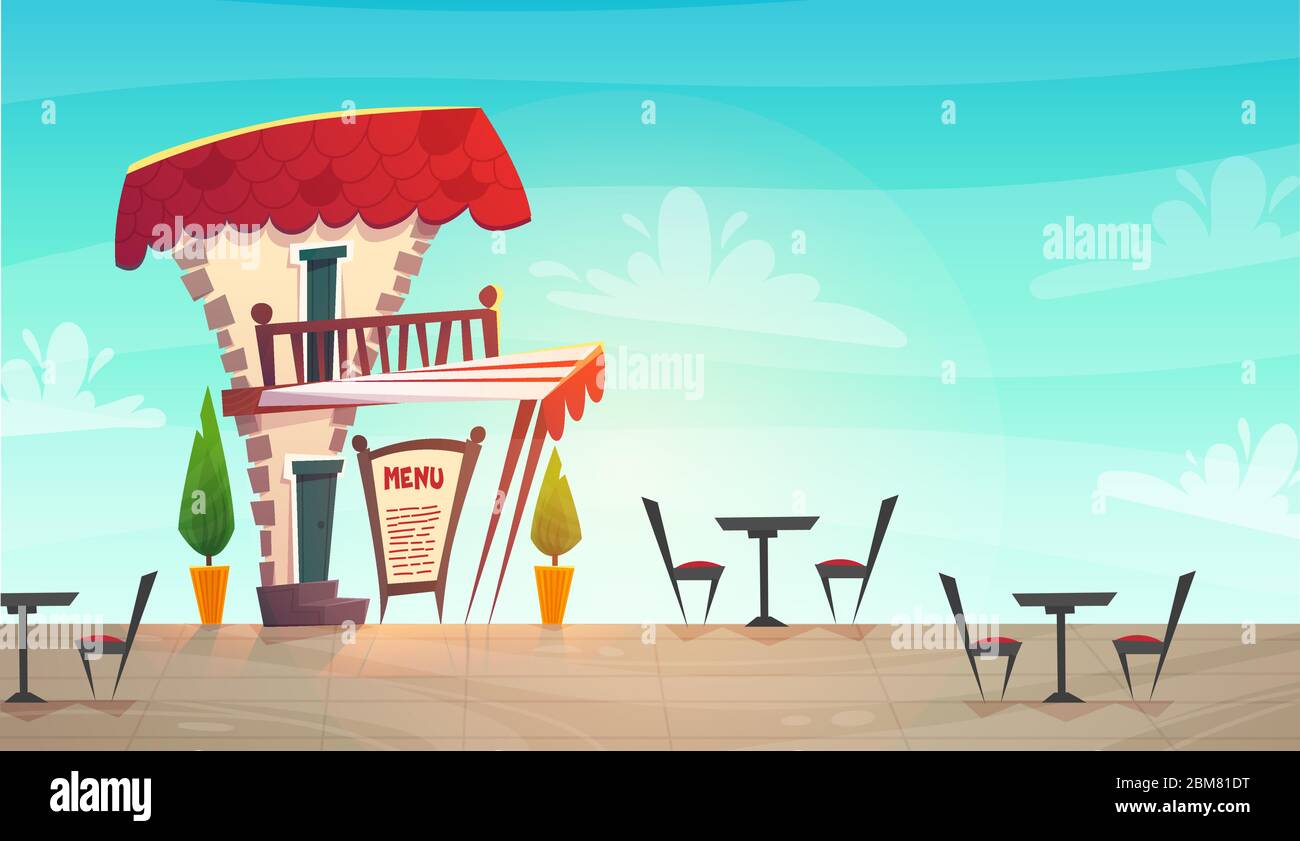 cafe restaurant or shop cartoon style medieval roof tavern with white ...