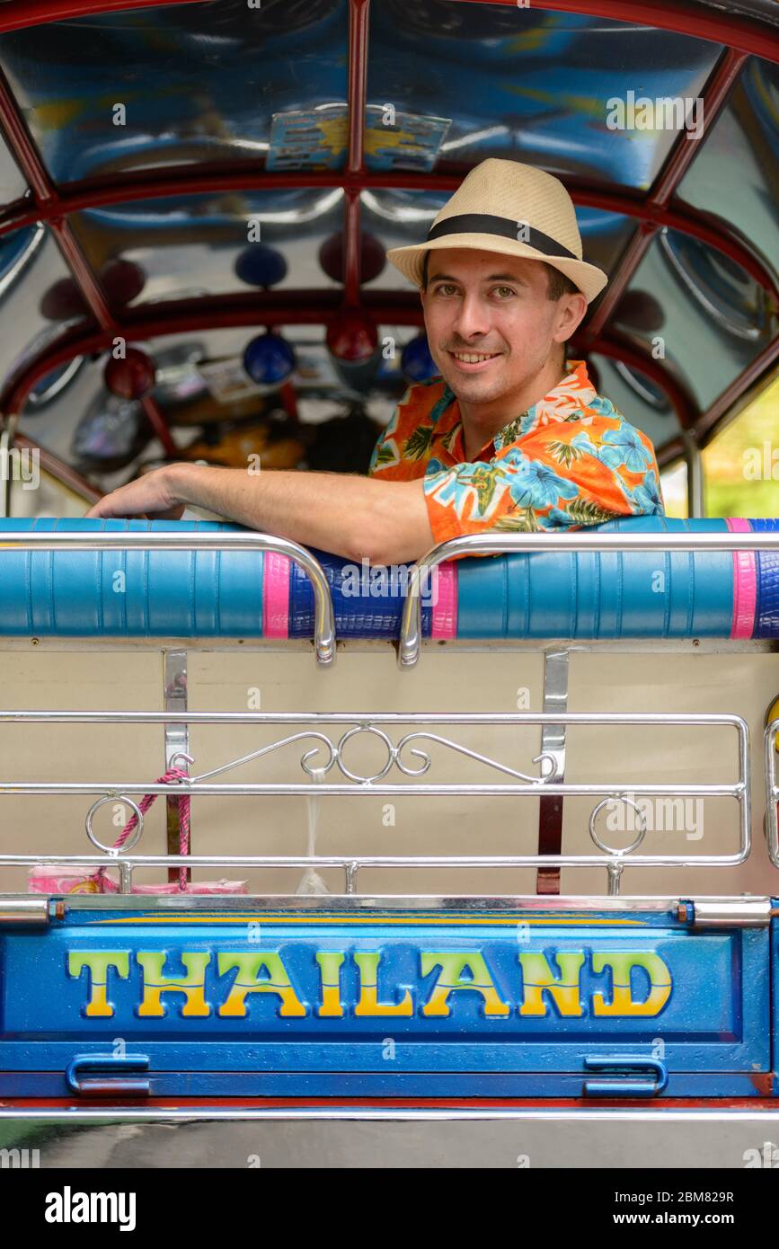 Man in back of tuk tuk hi-res stock photography and images - Alamy