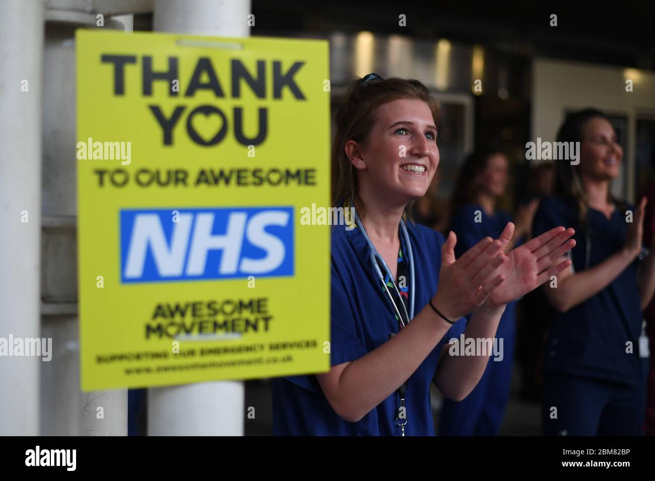 Medical staff outside the chelsea and westminster hospital hi-res stock ...