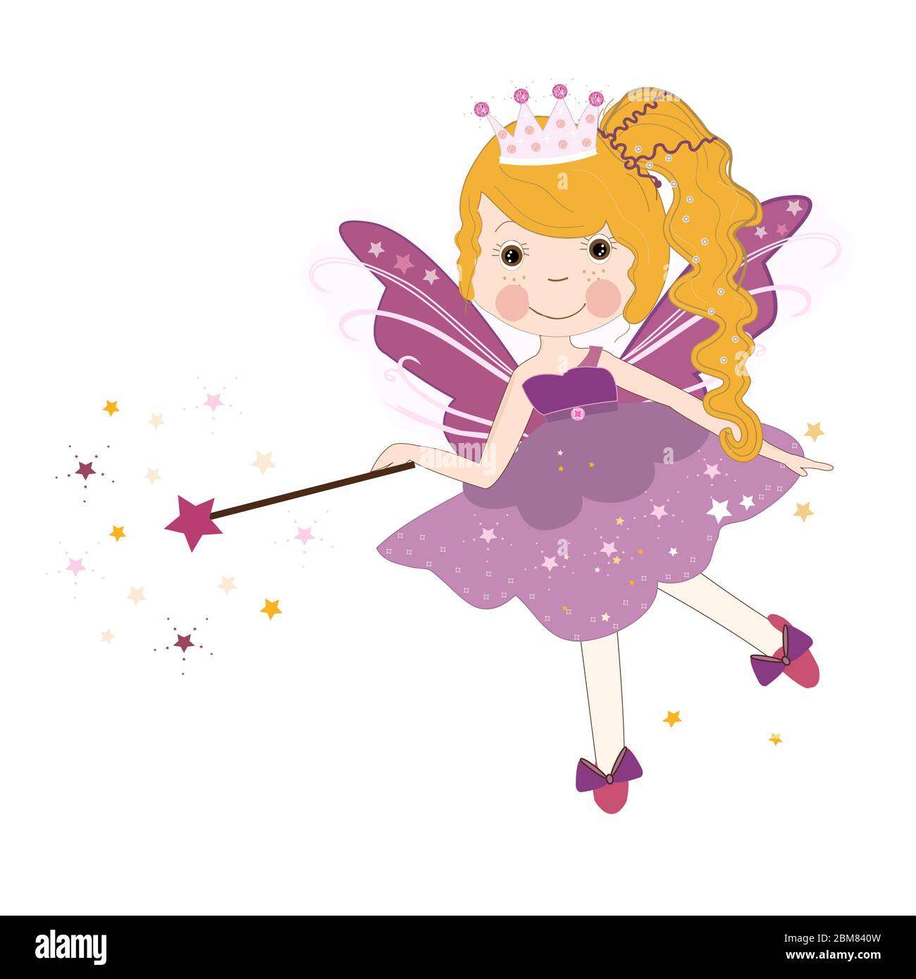 Cute little fairy vector illustration Stock Vector Image & Art - Alamy