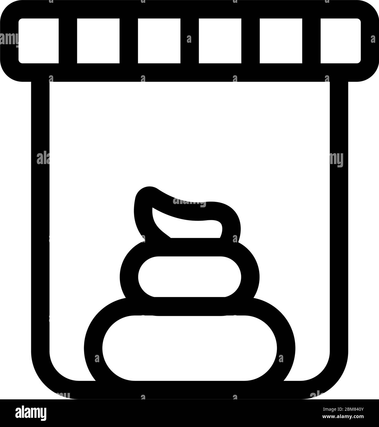turd in vitro analysis icon vector outline illustration Stock Vector ...