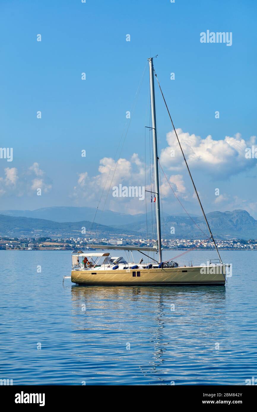 Corinth harbour hi-res stock photography and images - Alamy