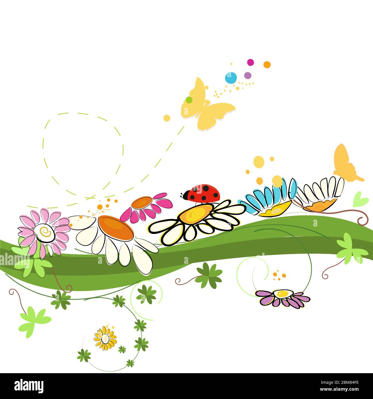 Colorful spring time vector background Stock Vector Image & Art - Alamy