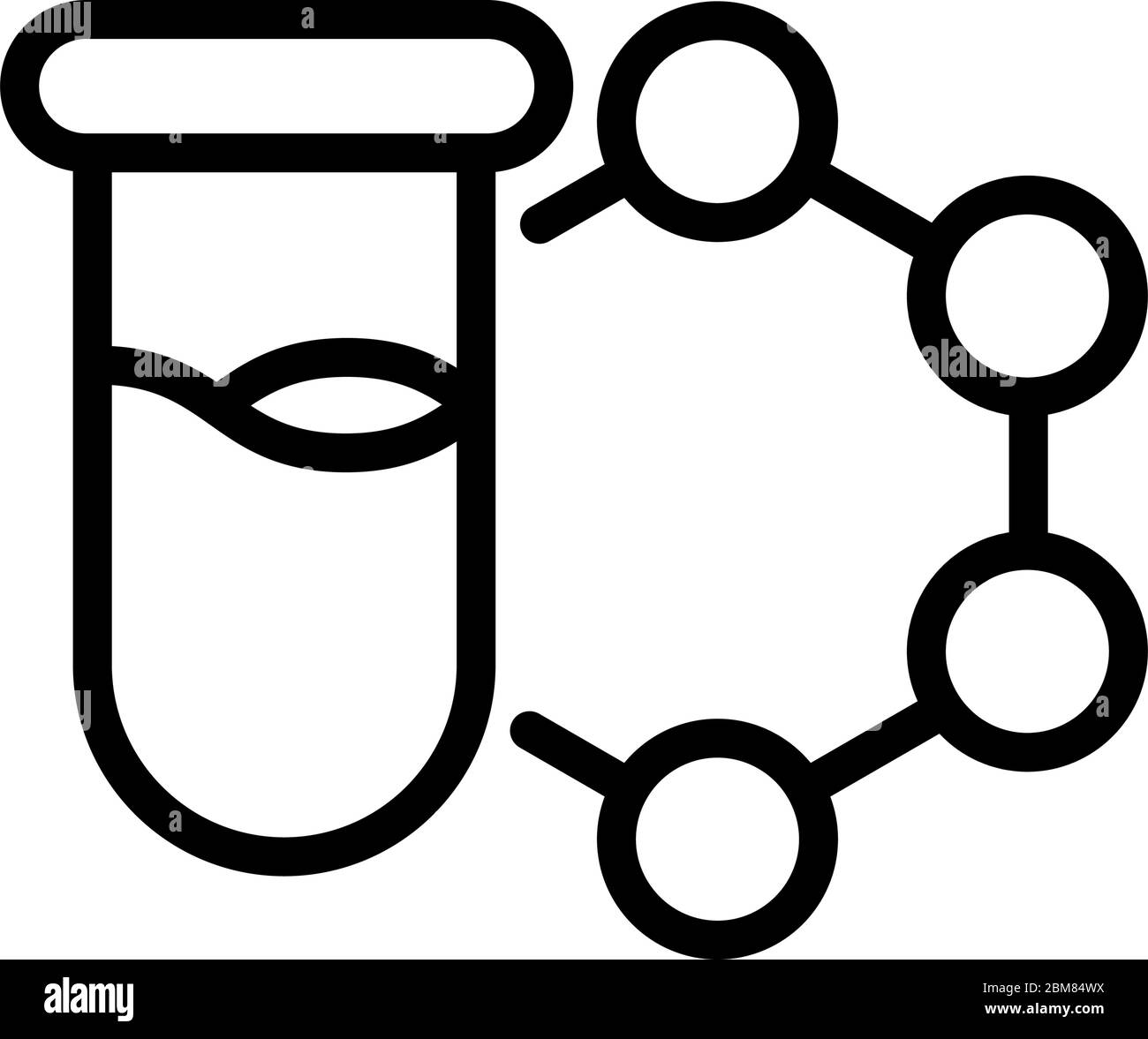 blood test tubes icon vector outline illustration Stock Vector Image ...