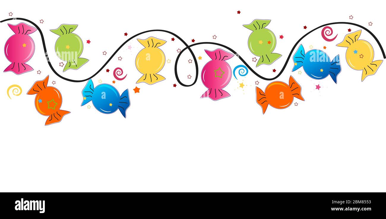 Colorful sweet candy banner. Traditional candies for Seker Bayram ...