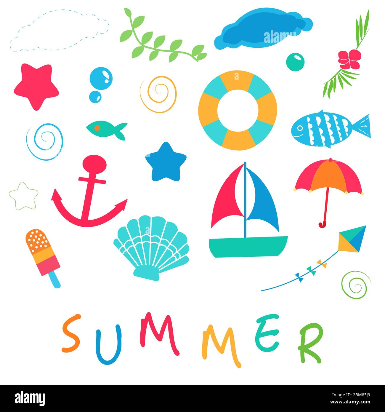 Summer icons vector Stock Vector Image & Art - Alamy