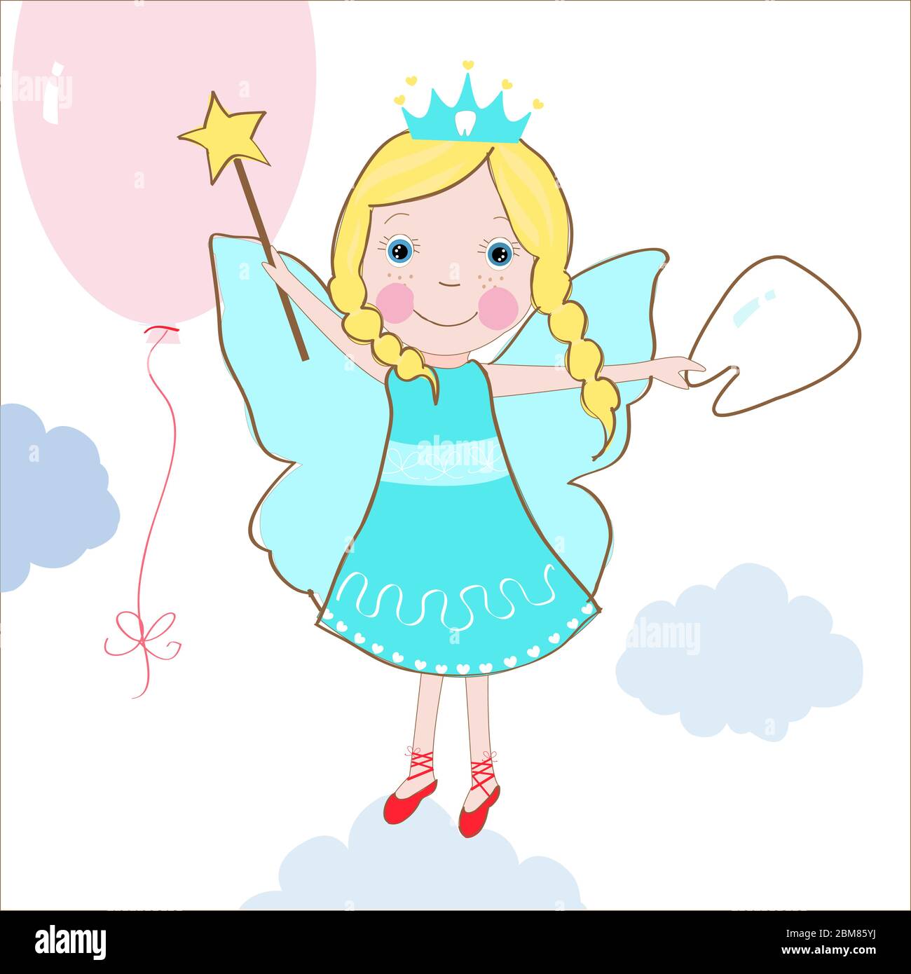 Cute tooth fairy illustration Stock Vector Image & Art - Alamy