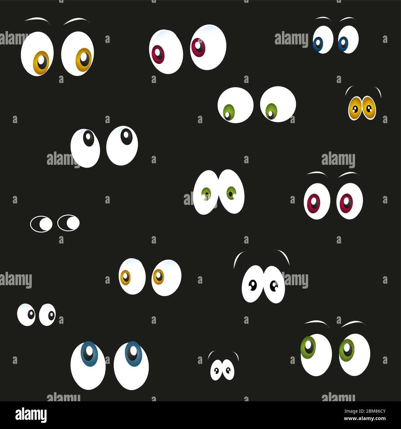Glowing in the dark colorful eyes vector Stock Vector Image & Art - Alamy