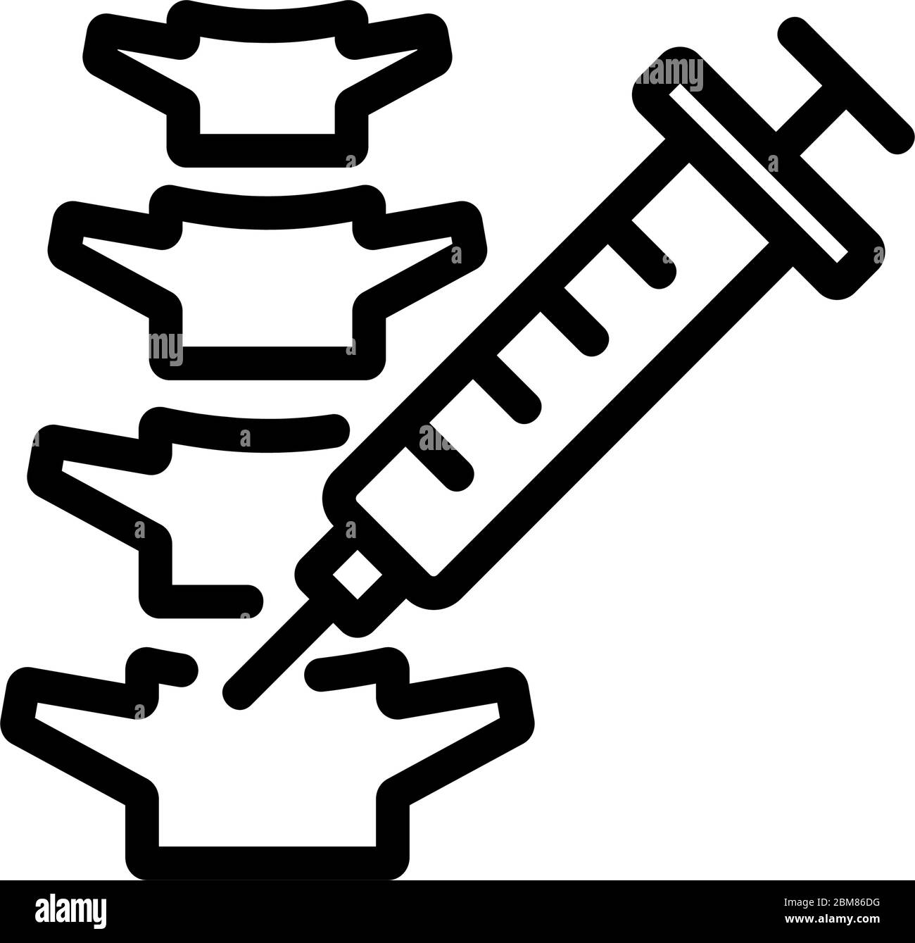 back spine injection icon vector outline illustration Stock Vector ...