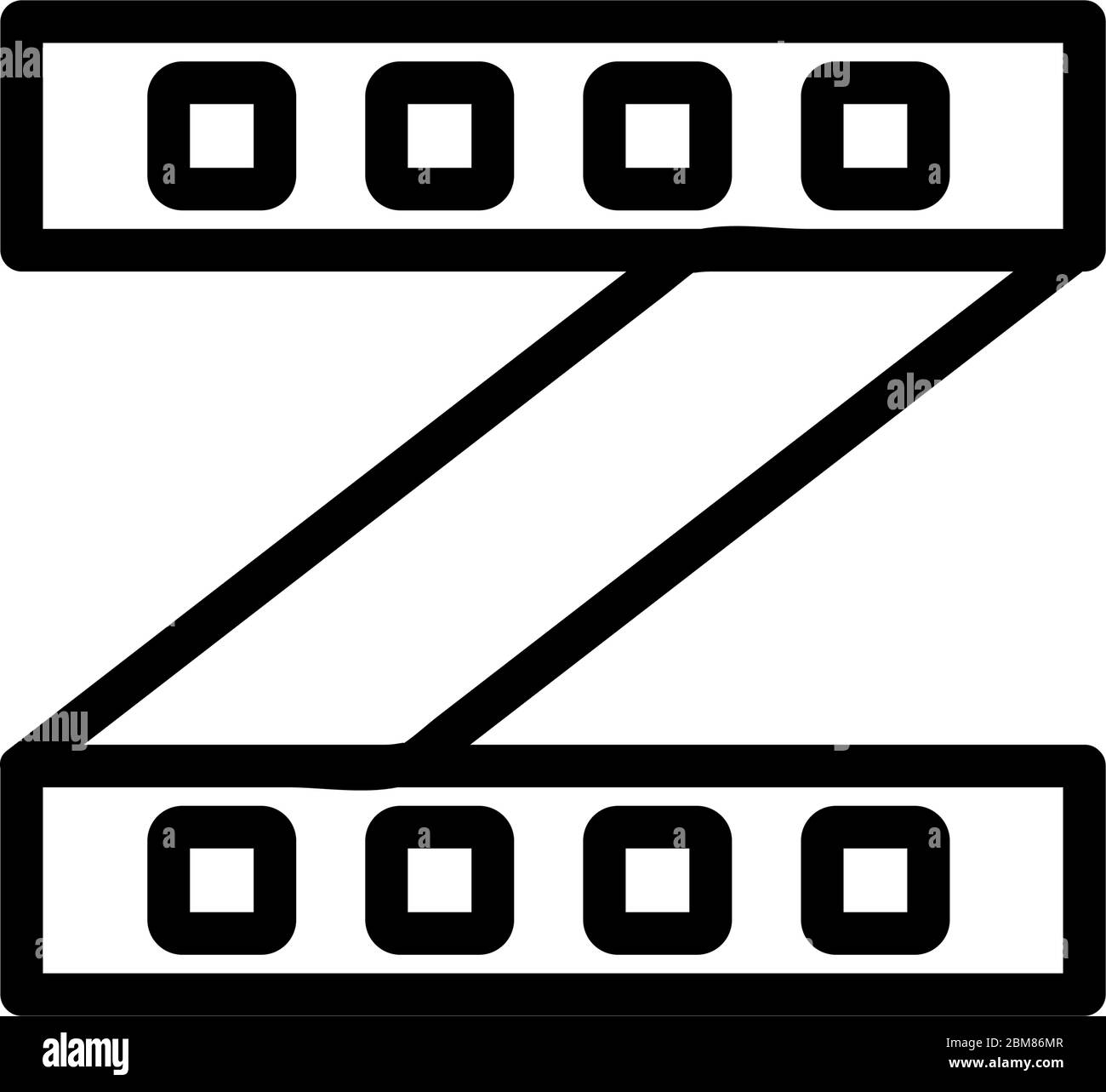 z shaped led strip icon vector outline illustration Stock Vector Image ...