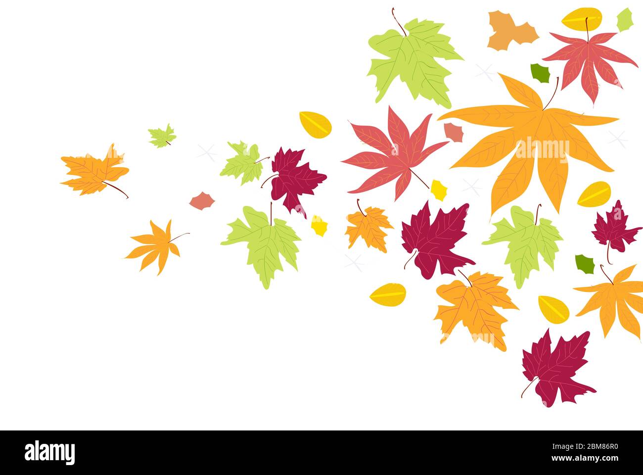 Autumn leaves falling. Autumn fall background vector illustration Stock ...