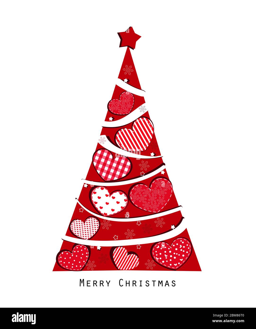 Love hearts christmas tree Stock Vector Images - Alamy