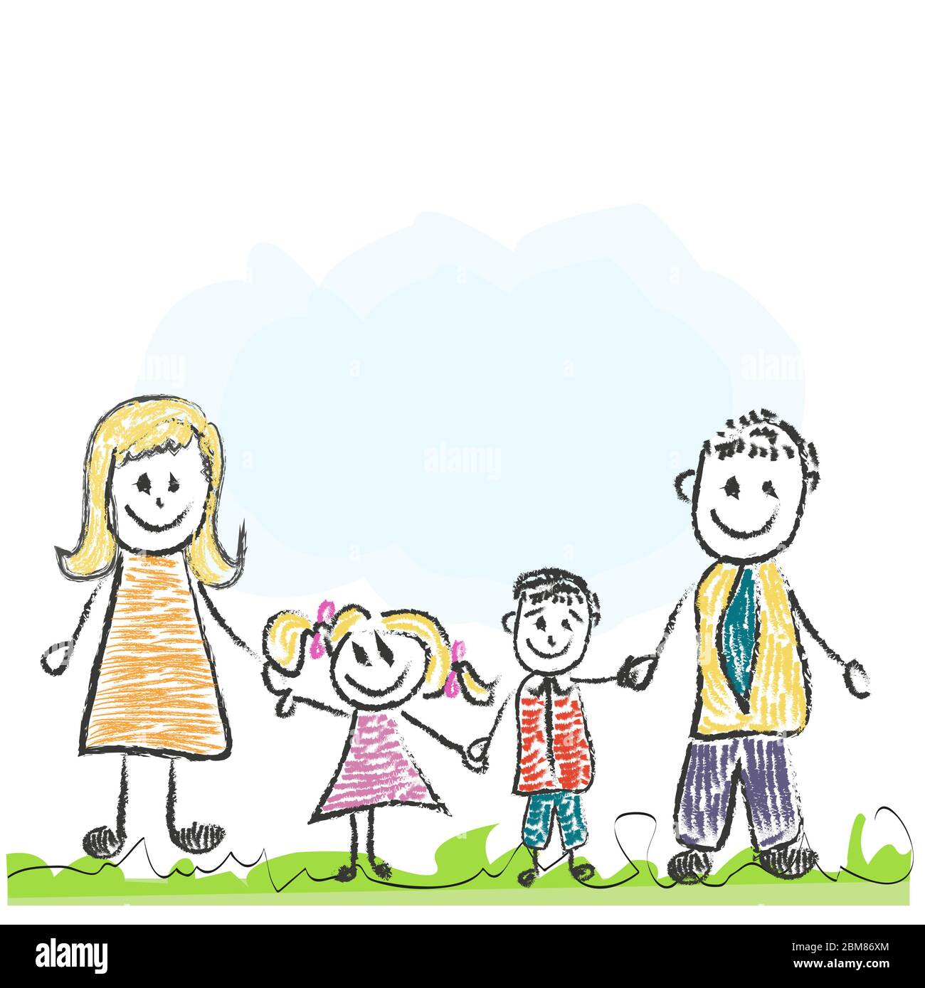Doddle family vector illustration Stock Vector Image & Art - Alamy