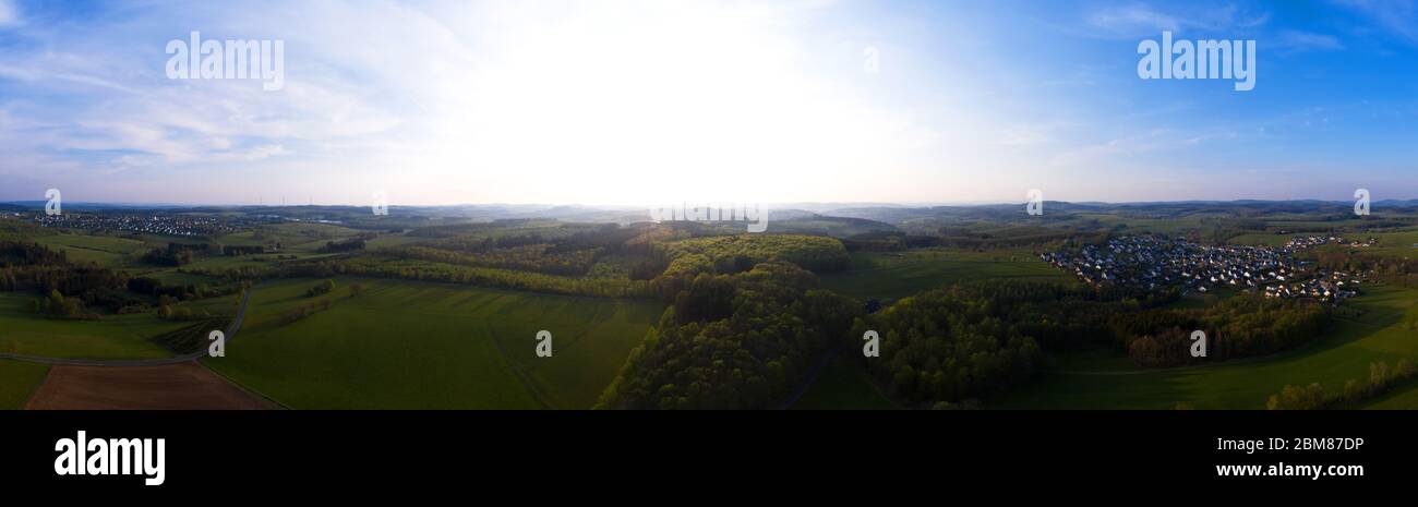 sauerland germany high definition landscape panorama from above Stock ...